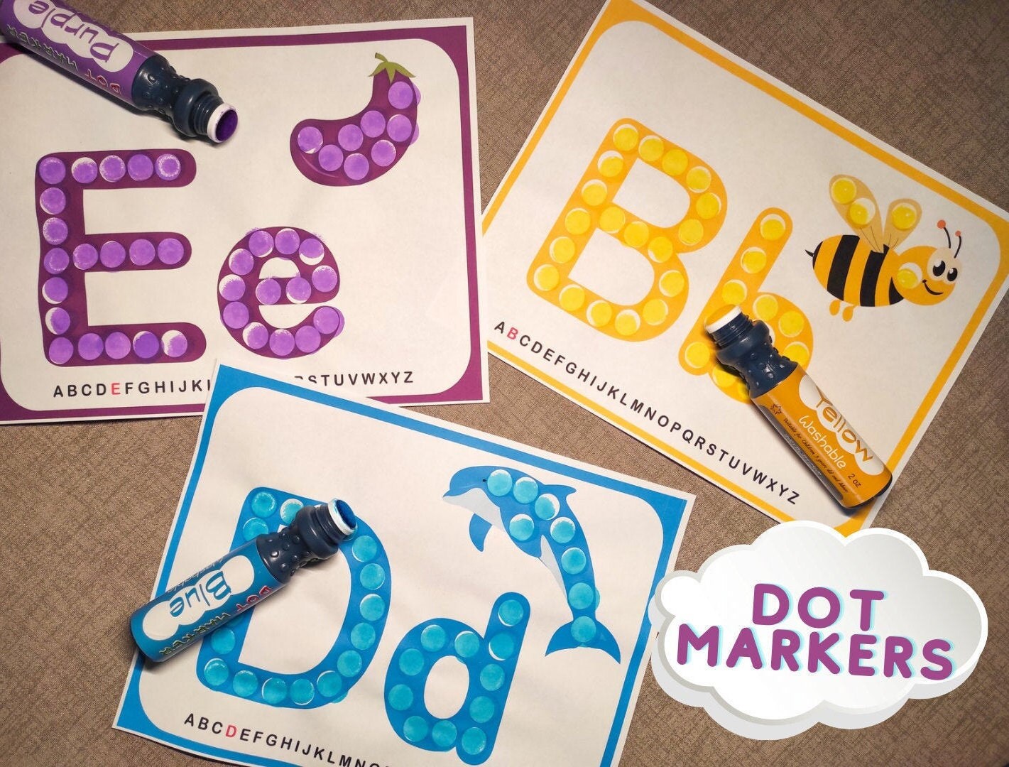 Do-a-dot Alphabet, Numbers and Colors- 36 Printable Worksheets for ...