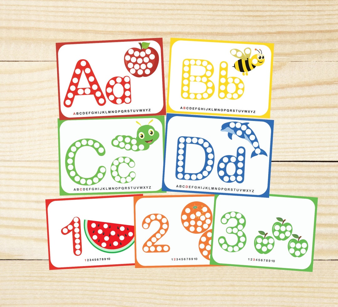 Do-a-dot Alphabet, Numbers and Colors- 36 Printable Worksheets for ...