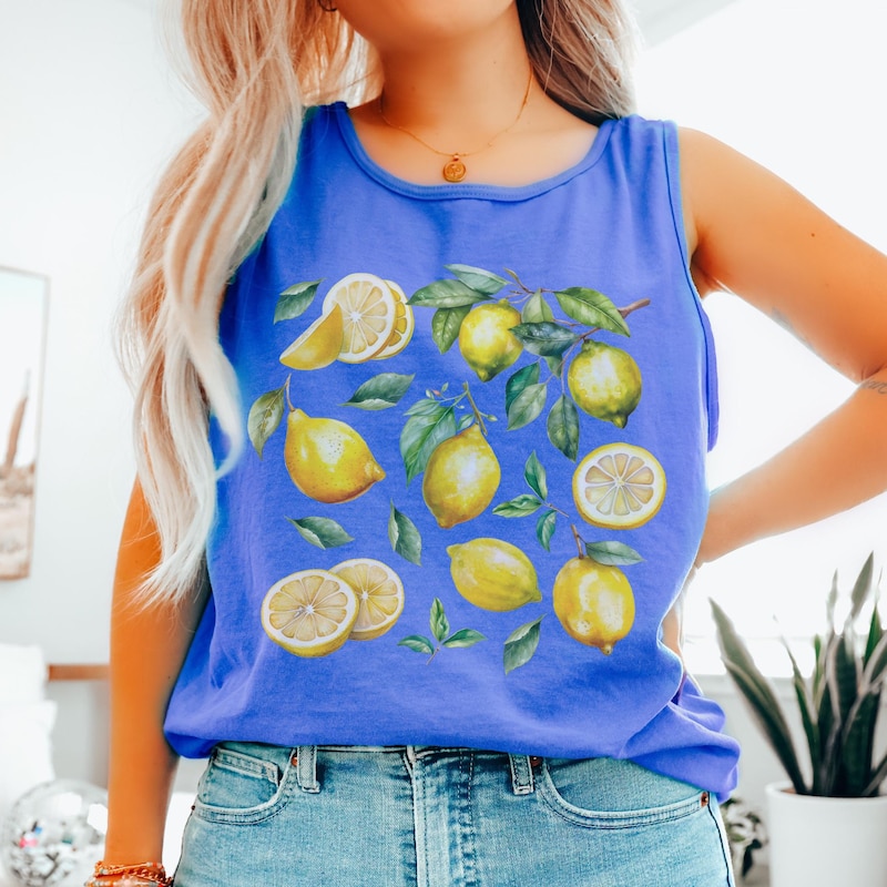 Embroidered Tank Fruit - Etsy