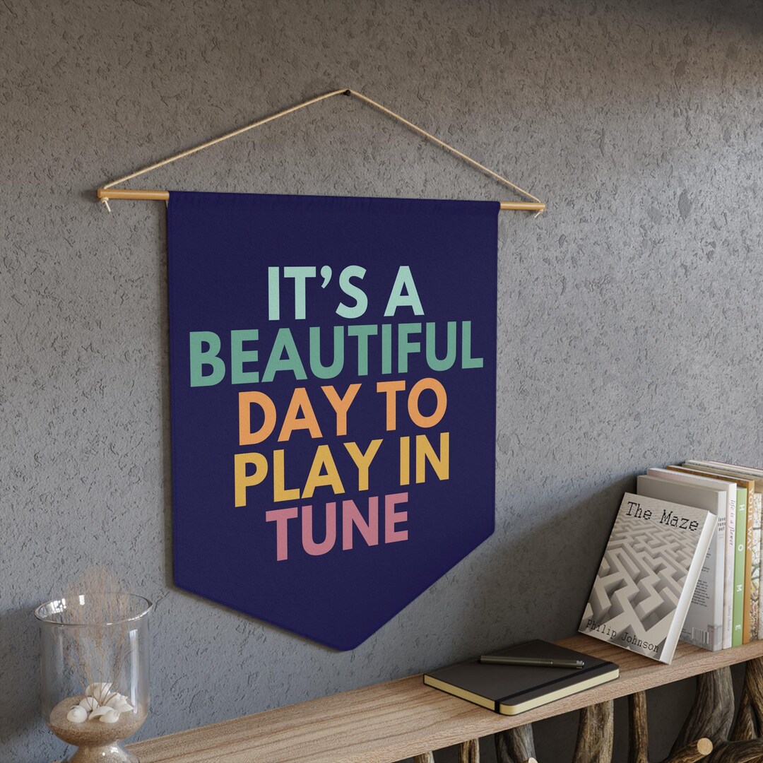 Play in Tune Pennant, Band Classroom Wall Decor, Orchestra Wall Hanging ...