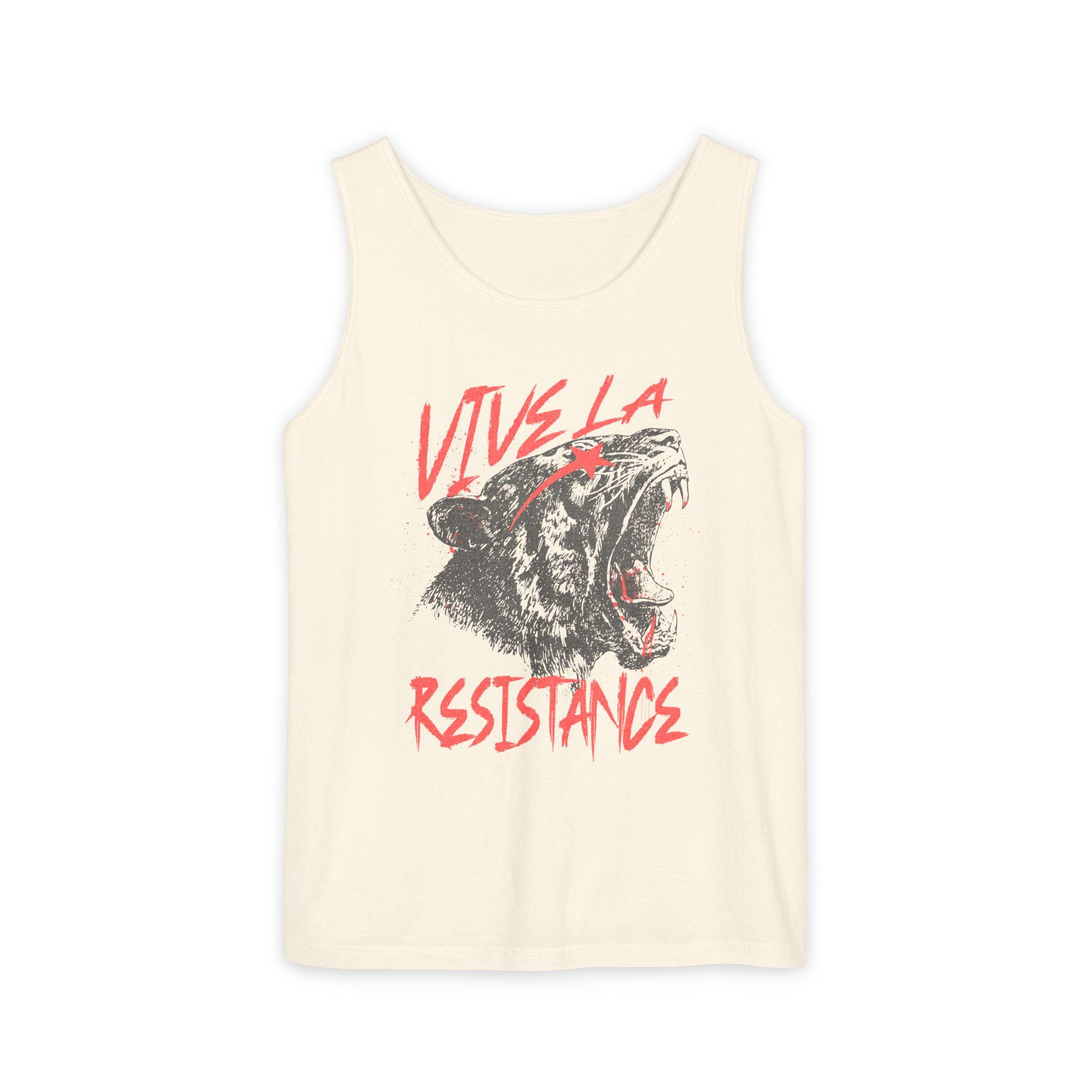 Vive La Résistance Tank, Comfort Colors® Tank Top, Anti-fascist Tank ...