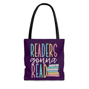 Readers Gonna Read, Book Tote Bag, Library Book Bag, Reading Tote ...
