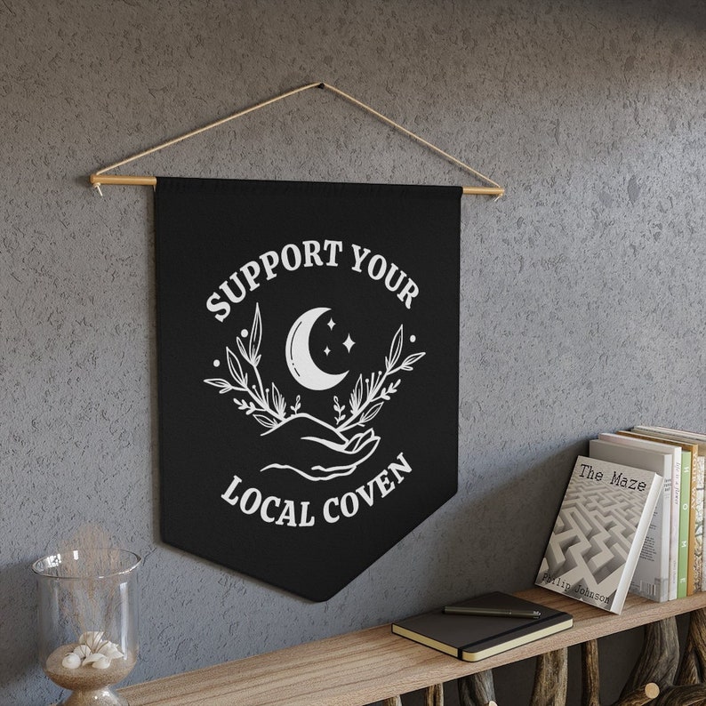 Support Your Local Coven Witch Wall Hanging Dark Aesthetic - Etsy