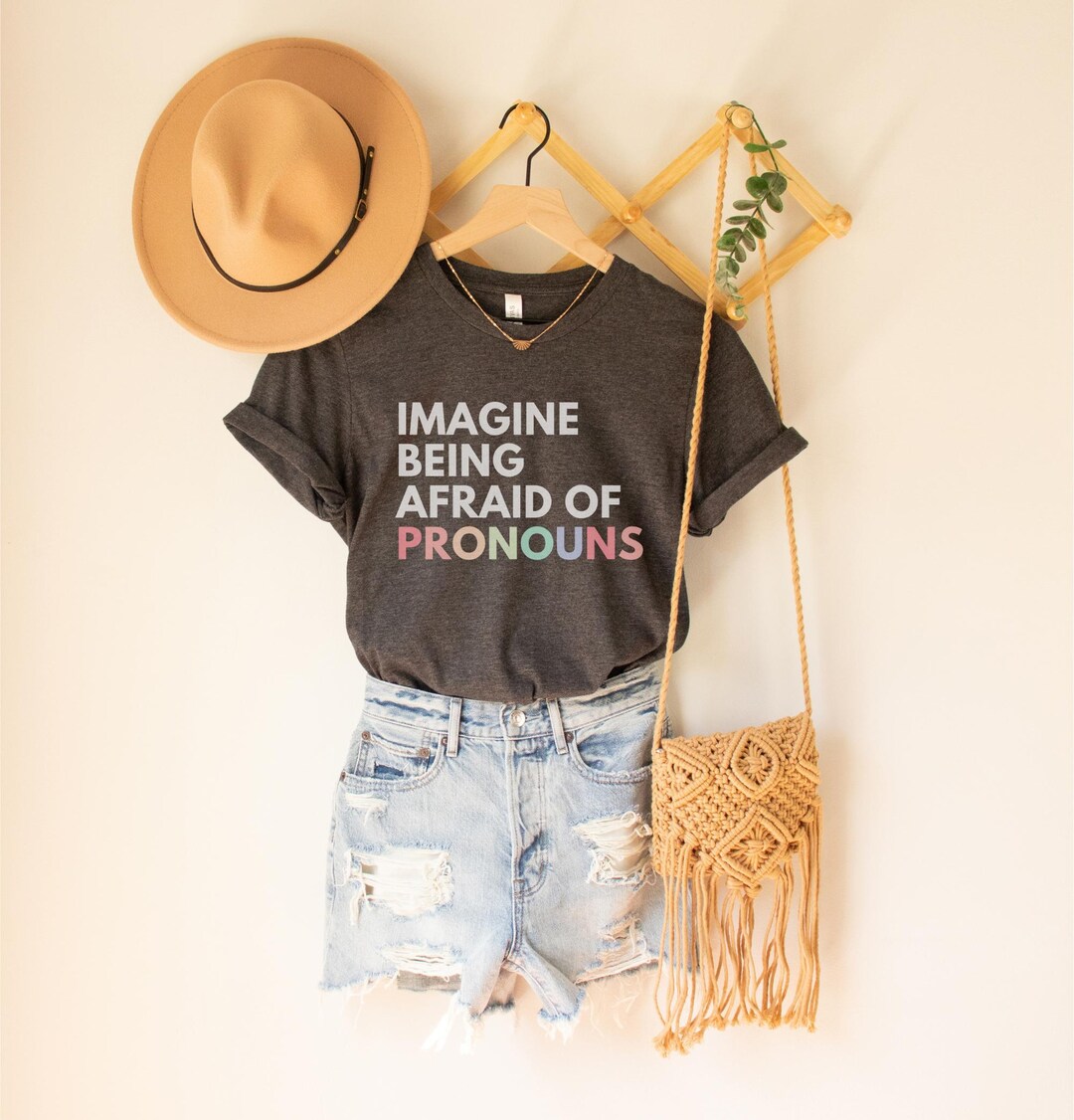 Imagine Being Afraid of Pronouns Shirt, Respect Pronouns Shirt, Pride ...
