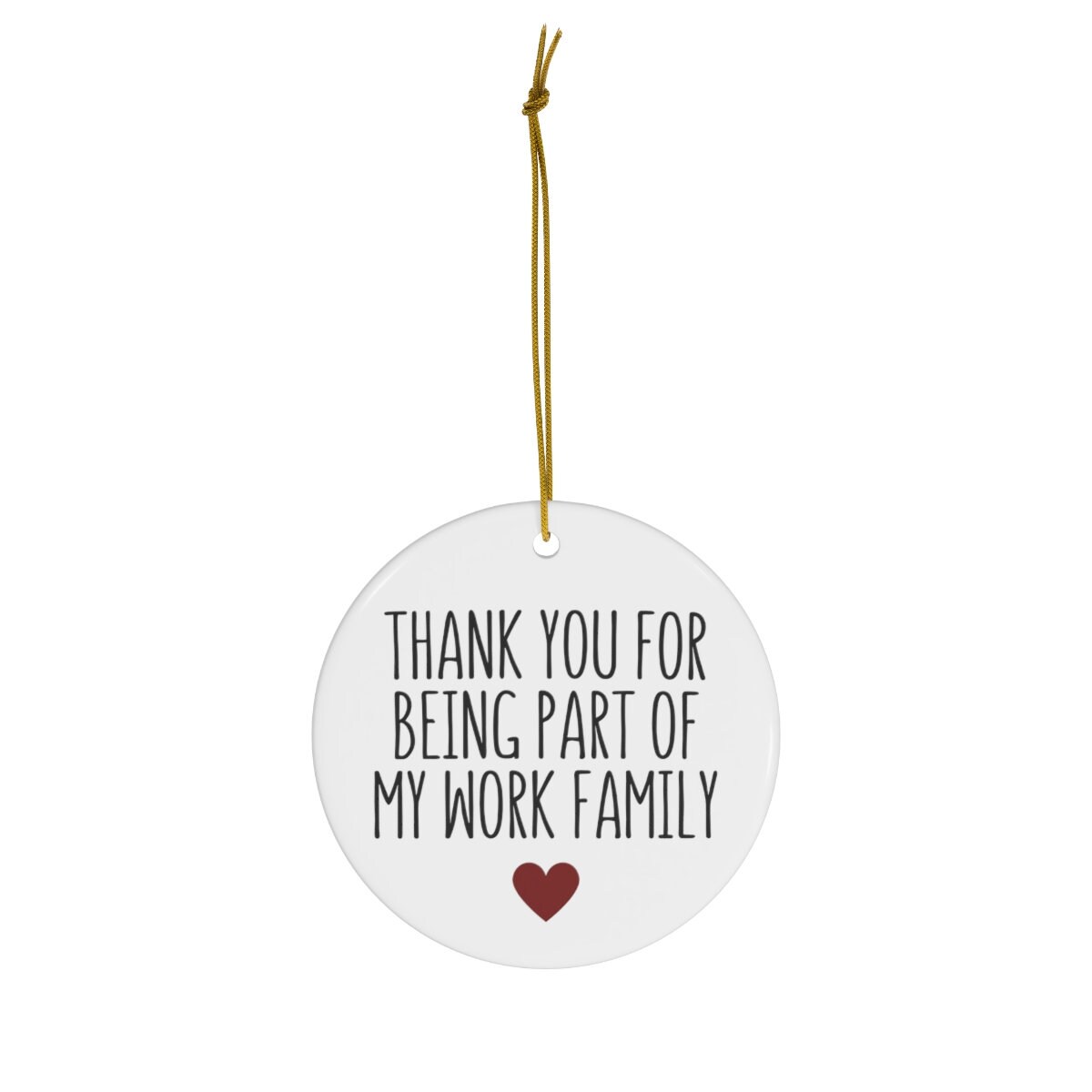 Thank You for Being Part of My Work Family Ornament, Coworker Ornaments ...