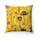Cottagecore Pillow, Mushroom Pillow, Mushroom Throw Pillow, Yellow ...