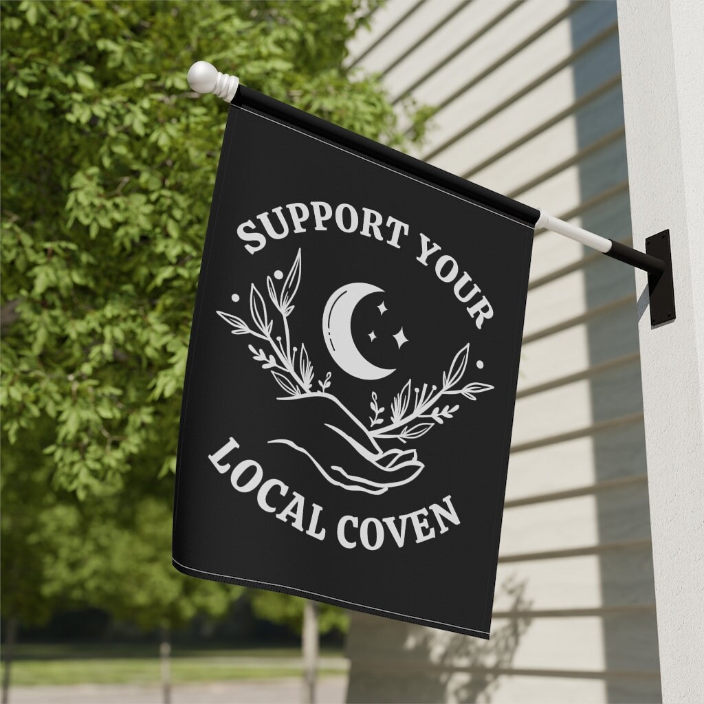 Support Your Local Coven, Witch Garden Flag, Halloween Garden Flag ...