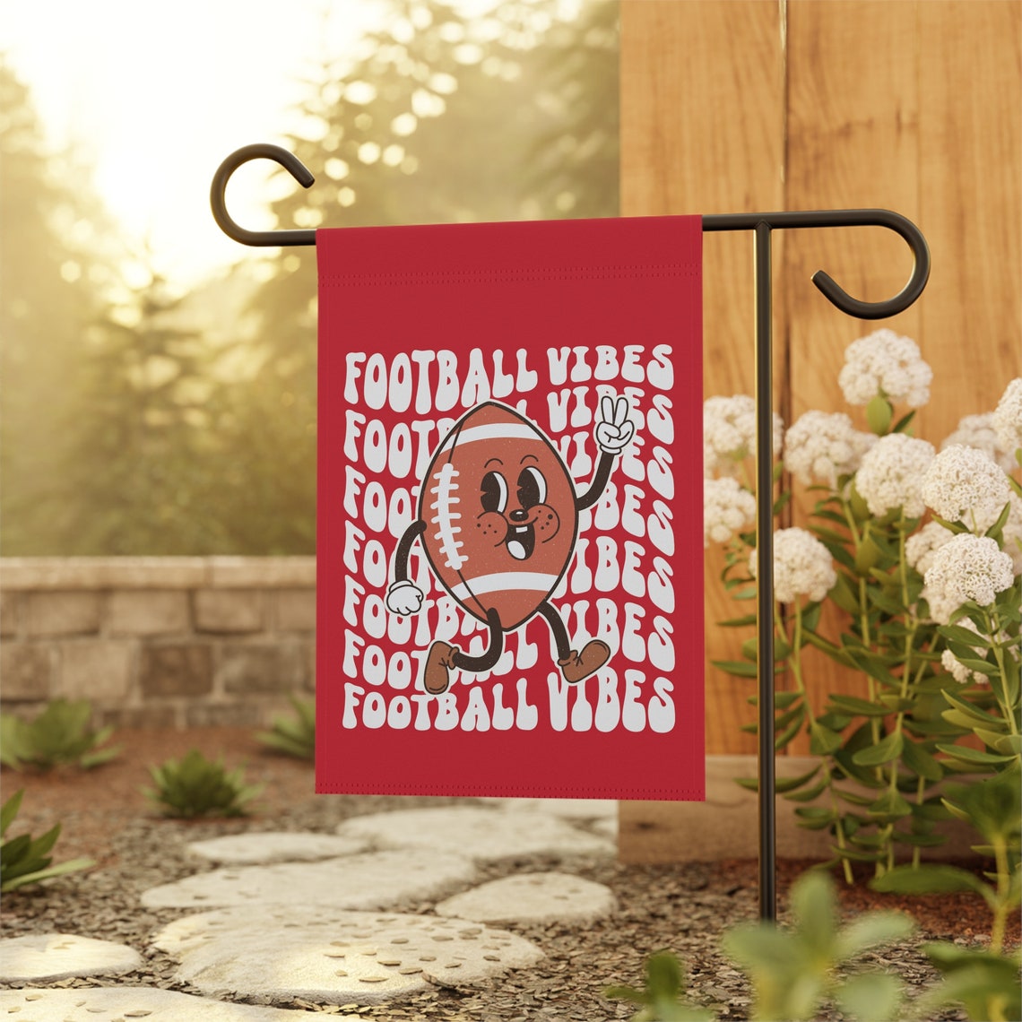 Football Vibes Garden Flag, Football, Football Garden Flag, Fall Garden ...