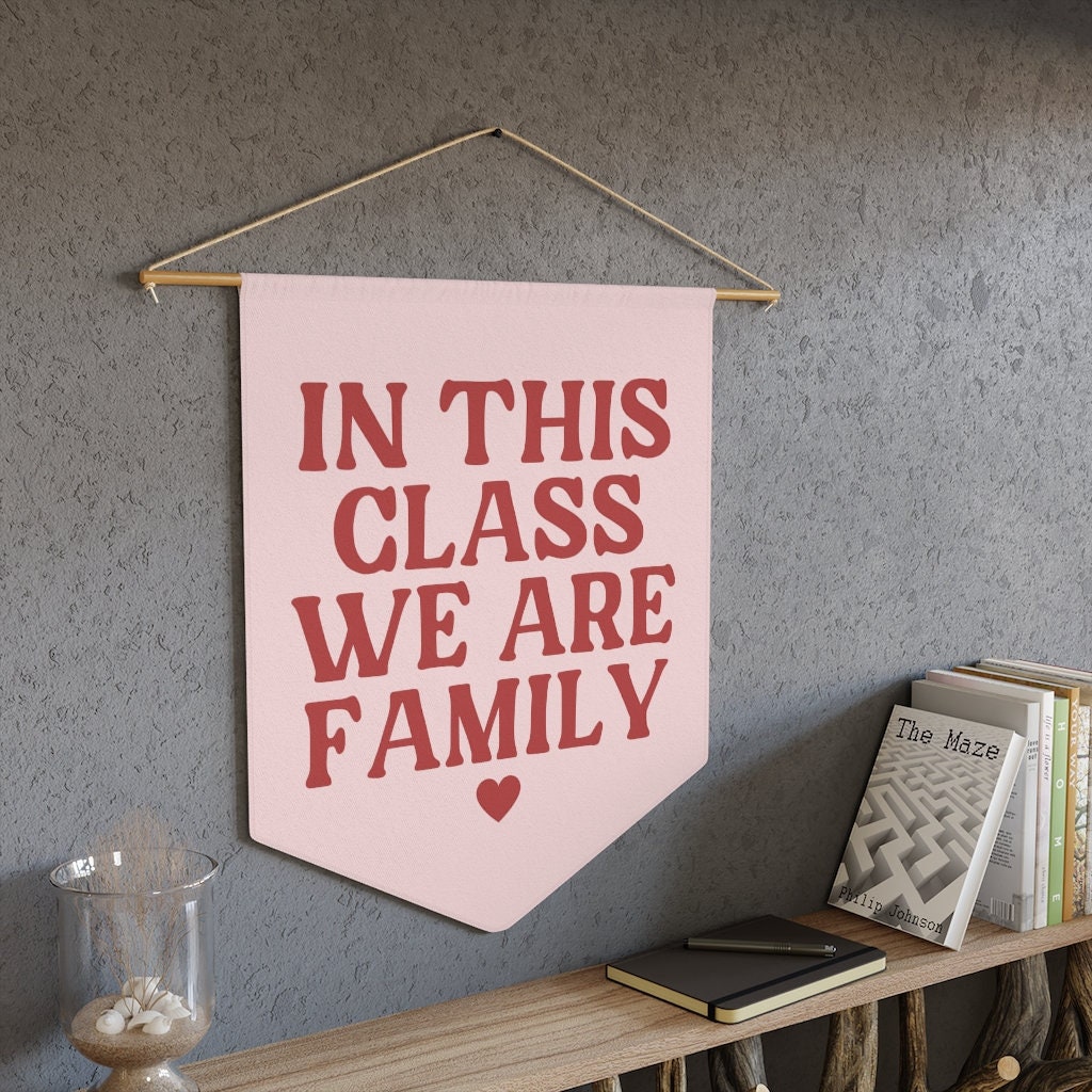 In This Class We Are Family Sign Classroom Pennant Classroom - Etsy
