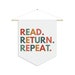 Read Return Repeat, Library Wall Decor, School Library Decor, Librarian ...