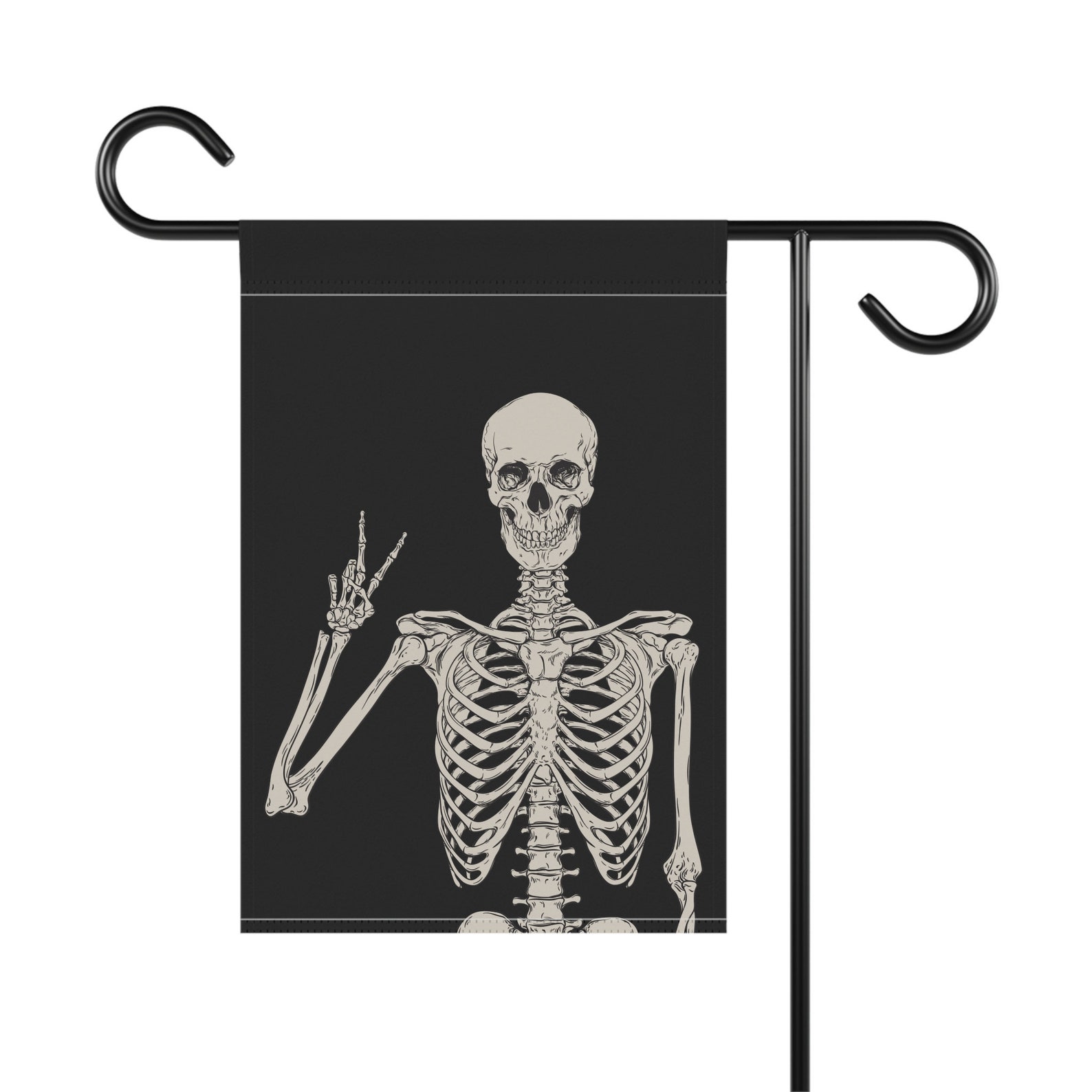 Skeleton Garden Flag, Fall Garden Flag, Halloween Garden Flag, Funny ...