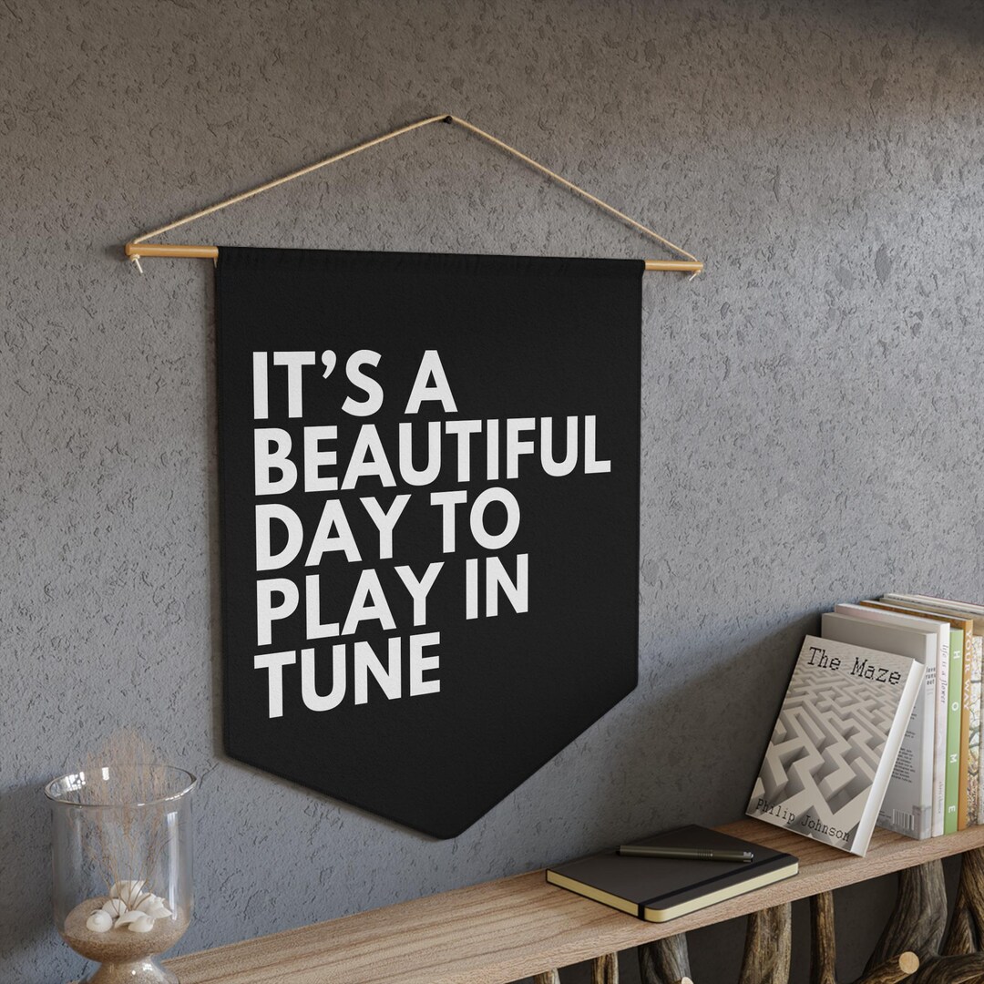 Play in Tune Pennant, Band Classroom Wall Decor, Orchestra Wall Hanging ...