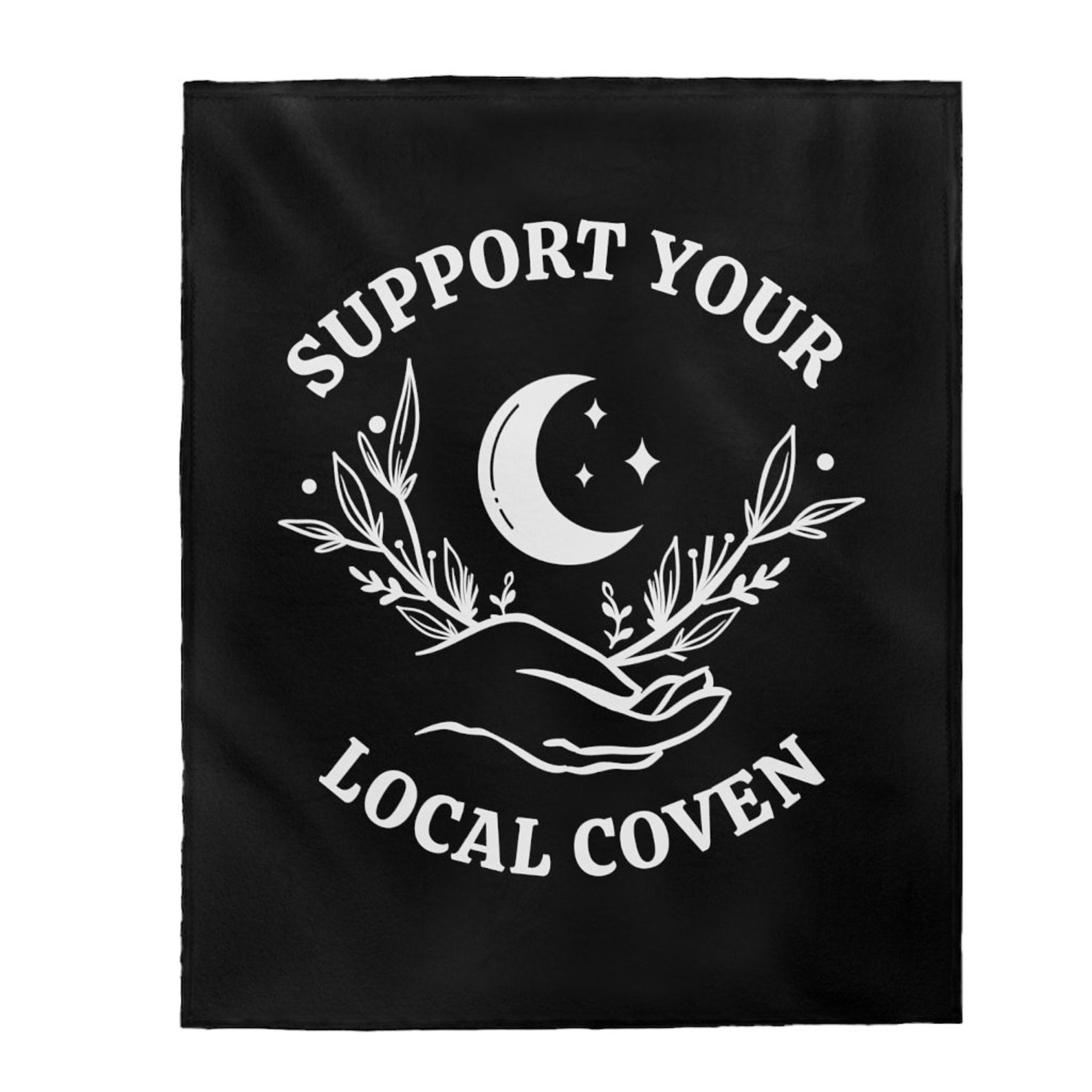 Support Your Local Coven Witch Blanket Witchy Decor | Etsy