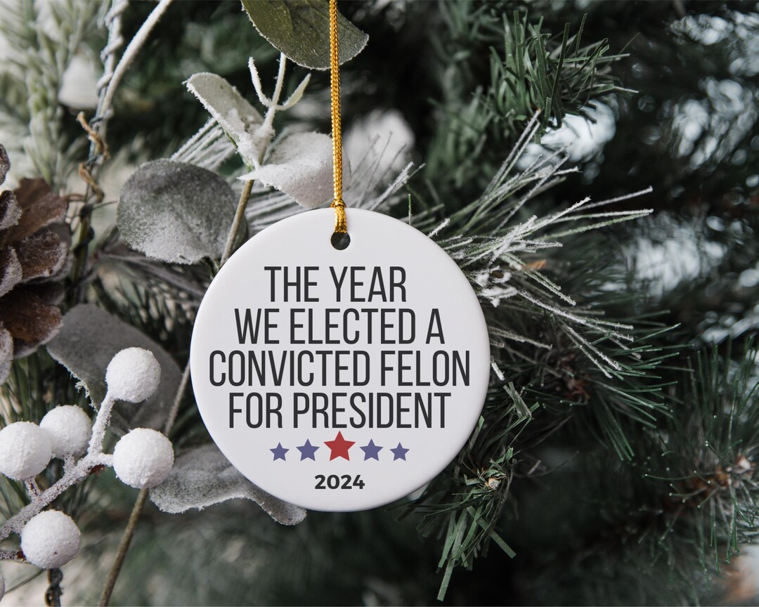 The Year We Elected A Convicted Felon for President Ornament, Anti ...