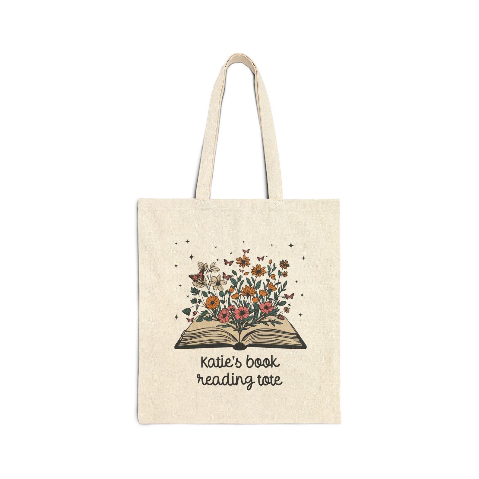Personalized Book Tote Bag, Book Reading Tote, Reading Tote, Library ...