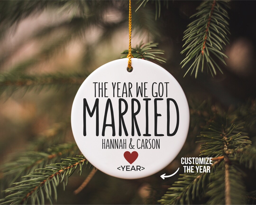 The Year We Got Married Ornament, Custom Couple Ornament, Newlywed ...
