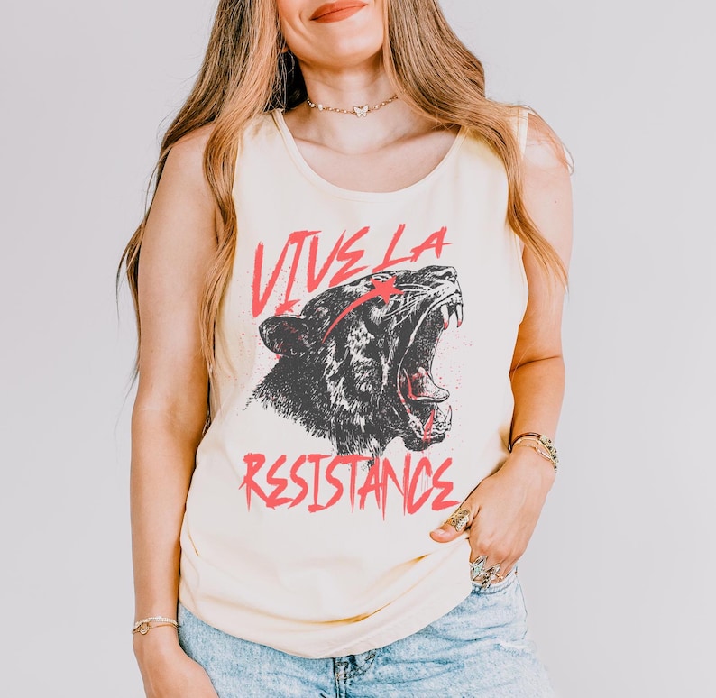 Vive La Résistance Tank, Comfort Colors® Tank Top, Anti-fascist Tank ...