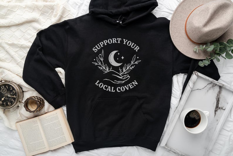 Support Your Local Coven Witch Hoodie Fall Apparel Witchy - Etsy