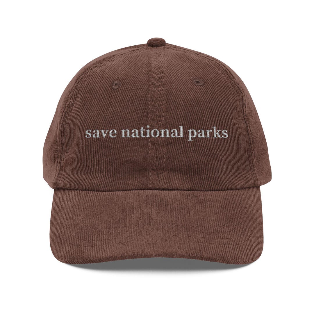 Save National Parks Hat, Earth Day Vintage Corduroy Cap, Protect Our ...