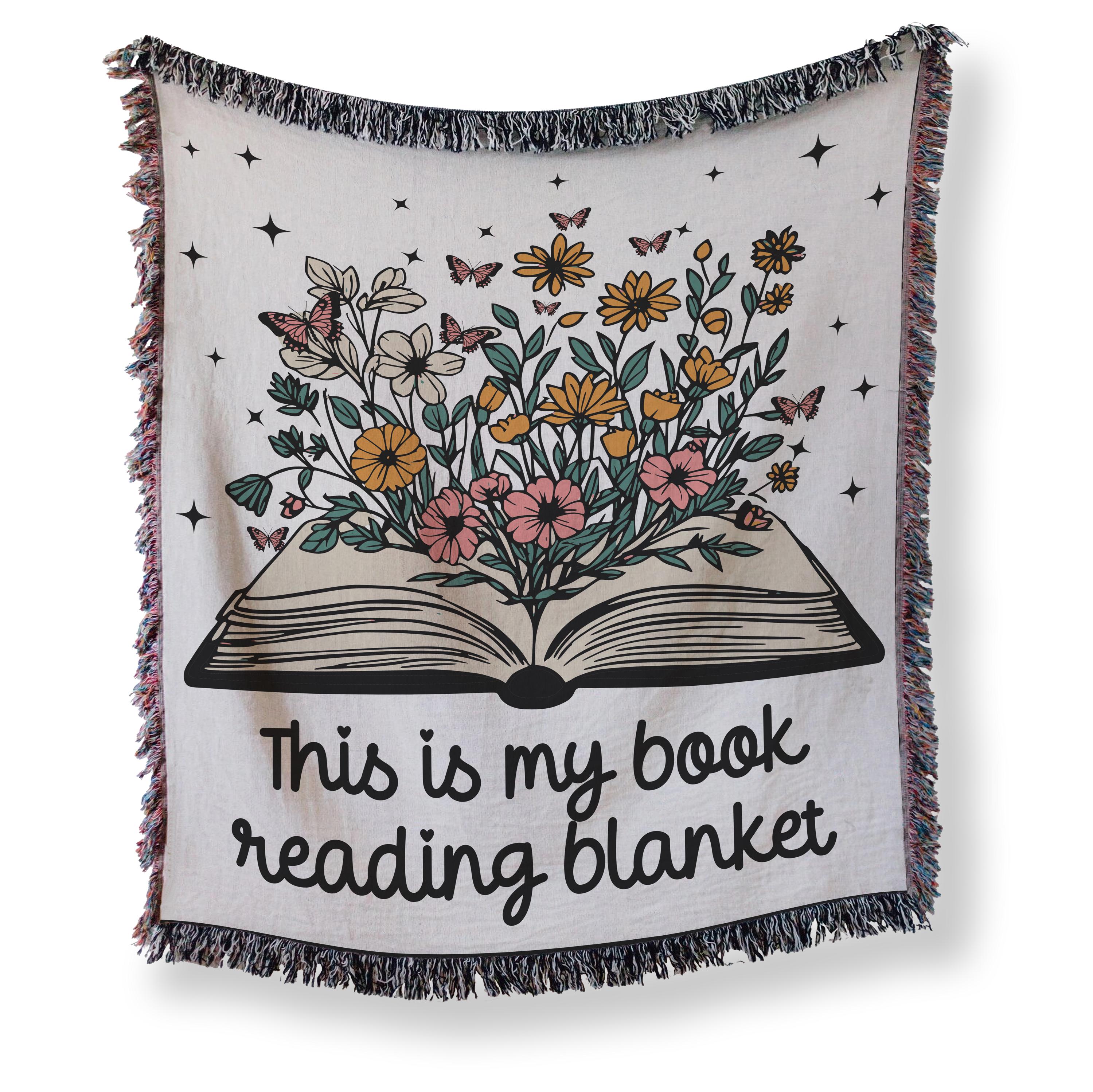 This is My Book Reading Blanket Woven Blanket, Personalized Reader ...