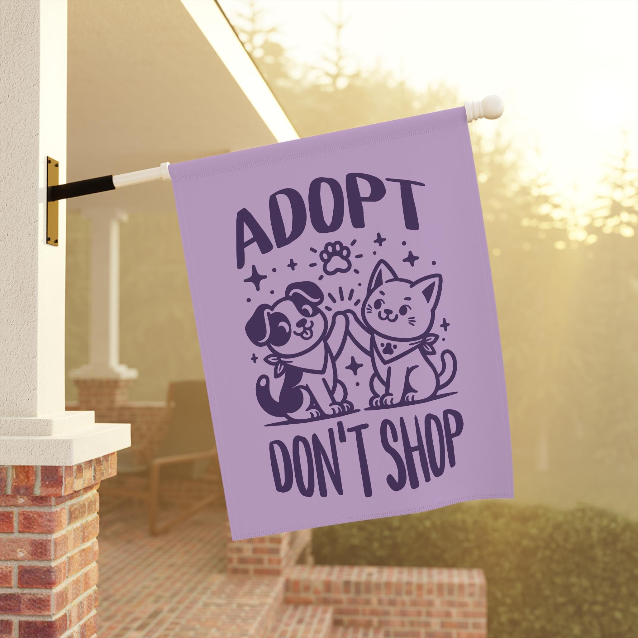 Adopt Don't Shop Garden Flag, Pet Adoption Garden Flag, Animal Shelter ...