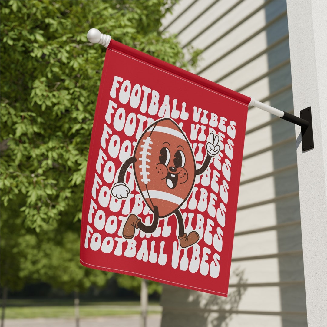 Football Vibes Garden Flag, Football, Football Garden Flag, Fall Garden ...