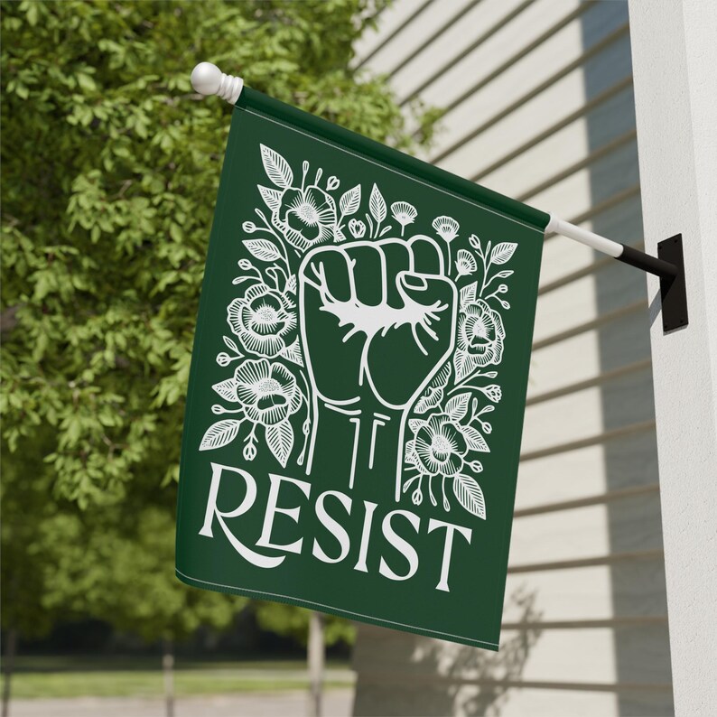 Resist Garden Flag, Protest Flags, Democrat Garden Flag, Leftist Garden ...
