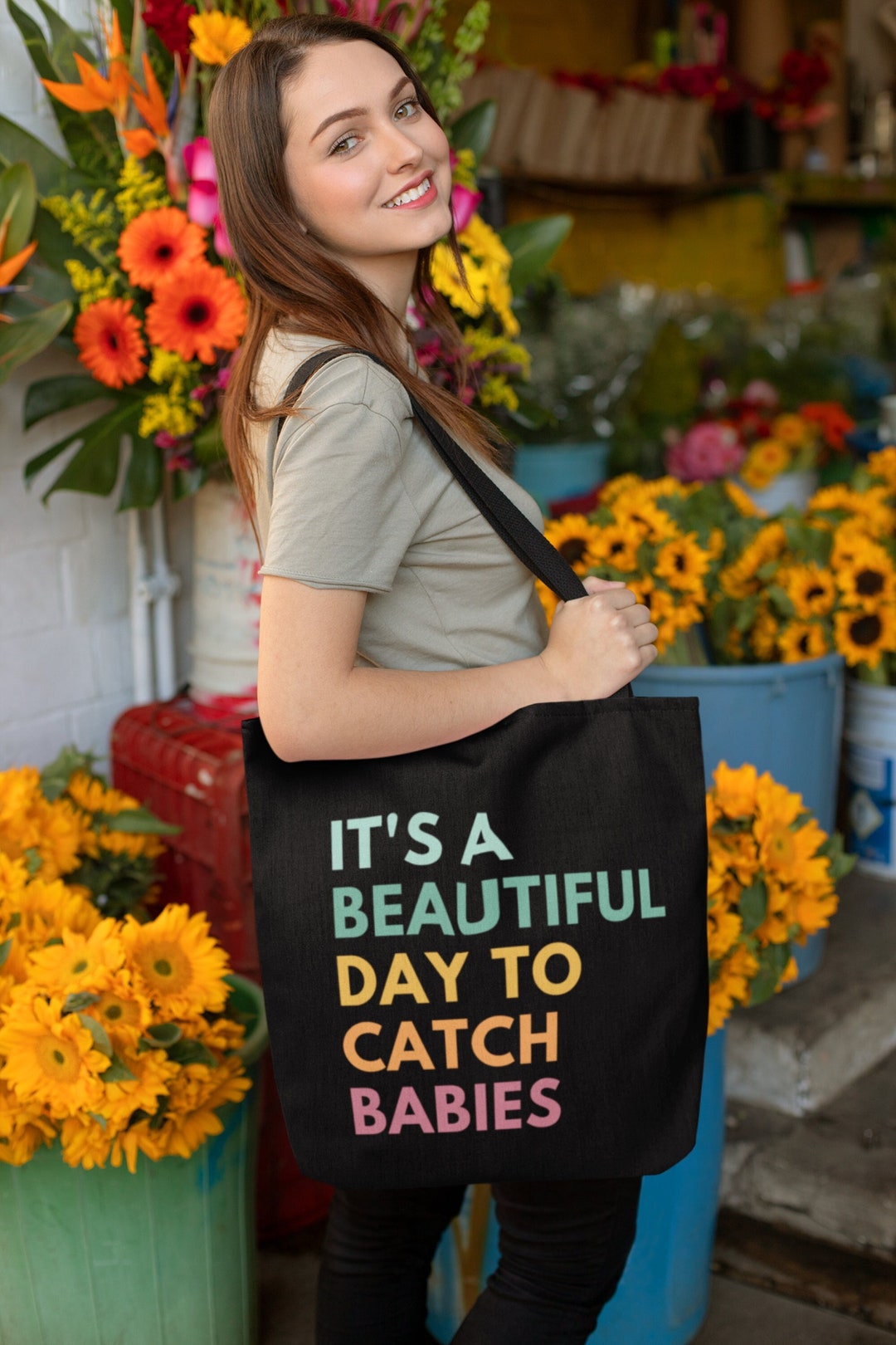 It's A Beautiful Day to Catch Babies, Midwife Tote, Labor and Delivery ...