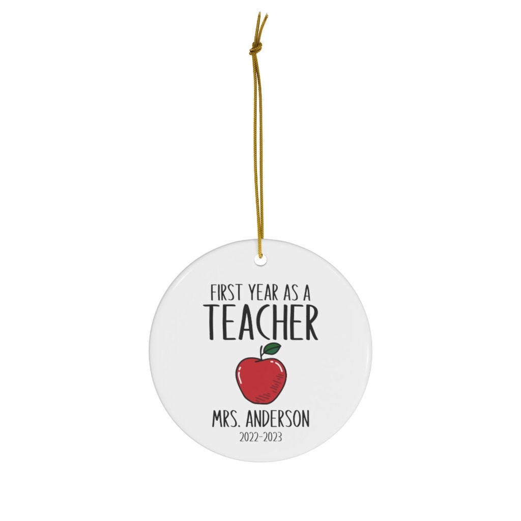 First Year as A Teacher Ornament Personalized Teacher - Etsy