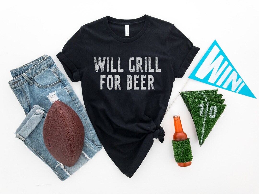 Will Grill for Beer, Grilling Shirt, Father's Day 2023 Gift, Grill ...