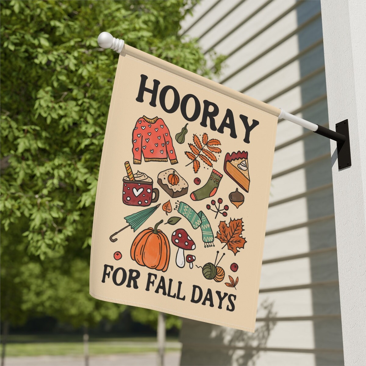 Hooray for Fall Days, Fall Garden Flag, Autumn Garden Flag ...