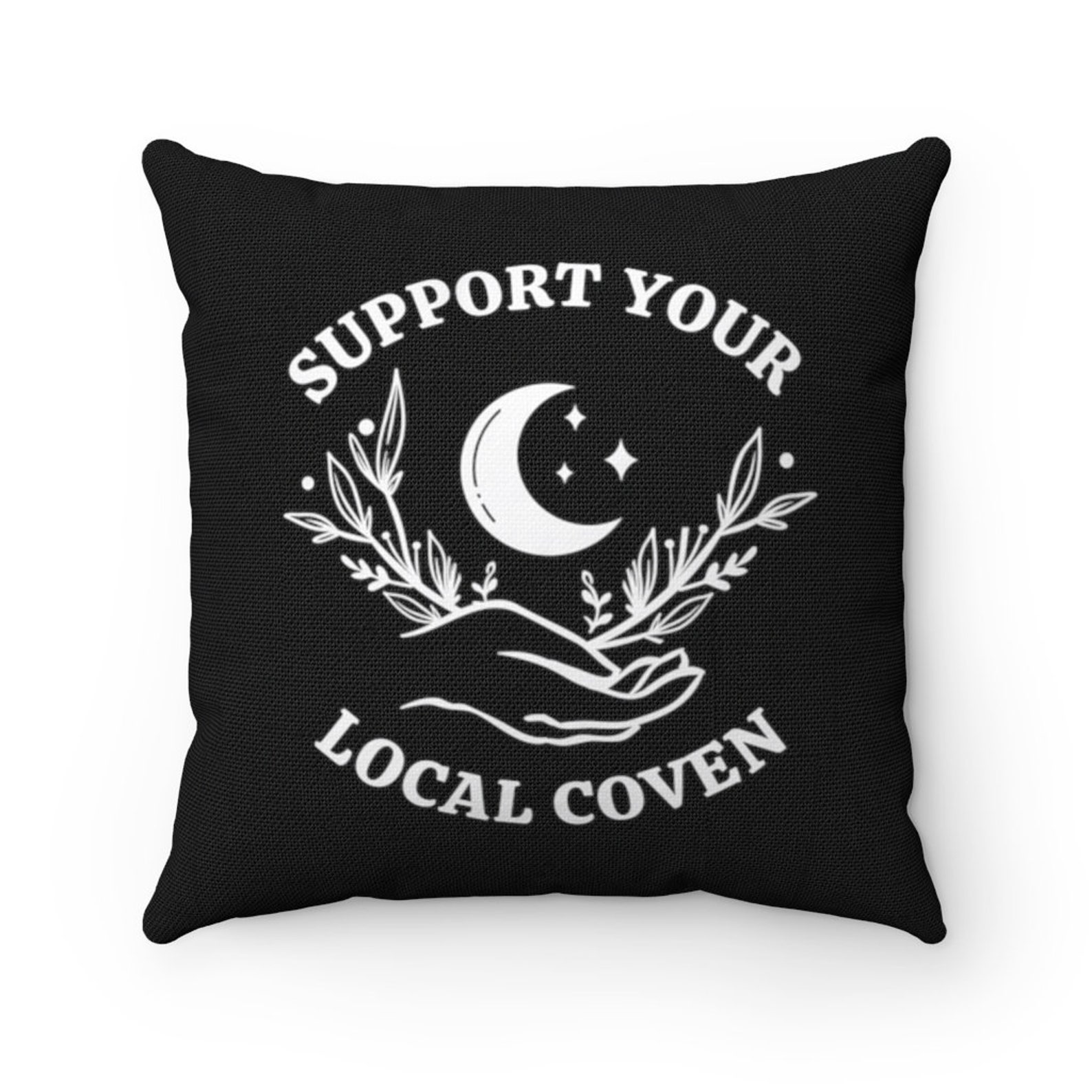 Support Your Local Coven Witch Pillow Witchy Aesthetic | Etsy