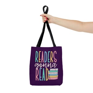 Readers Gonna Read, Book Tote Bag, Library Book Bag, Reading Tote ...