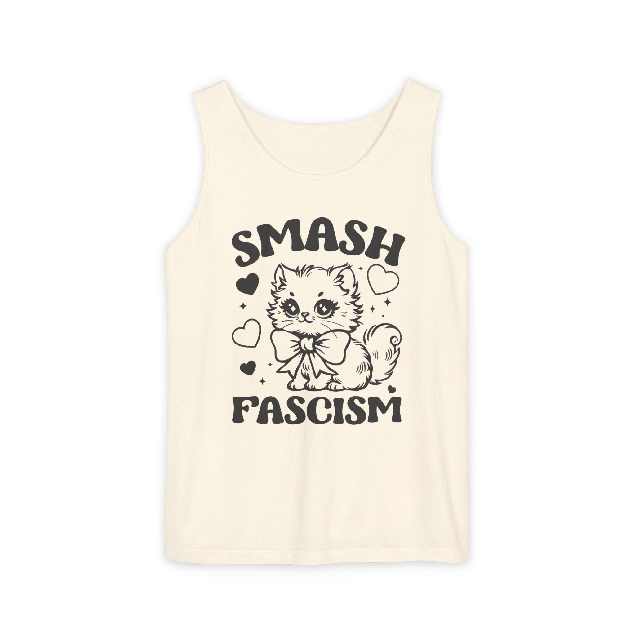 Smash Fascism Tank Top, Comfort Colors® Tank Top, Anti-fascist Tank ...