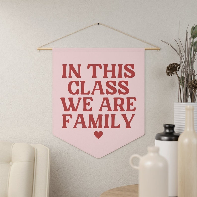 In This Class We Are Family Sign Classroom Pennant Classroom - Etsy