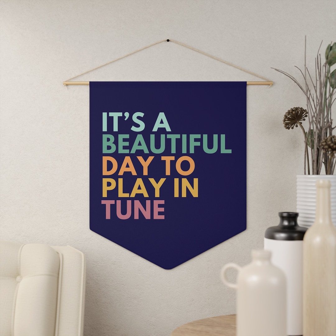 Play in Tune Pennant Pennant, Band Classroom Wall Decor, Orchestra Wall ...
