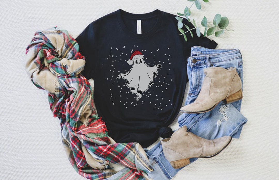 Christmas Ghost Shirt, Goth Christmas Shirt, Spooky Christmas Shirt ...