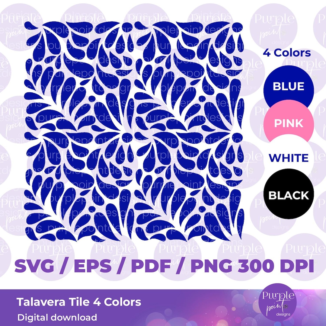 SVG Mexican Talavera, Talavera SVG, Instant Download, Talavera Design ...