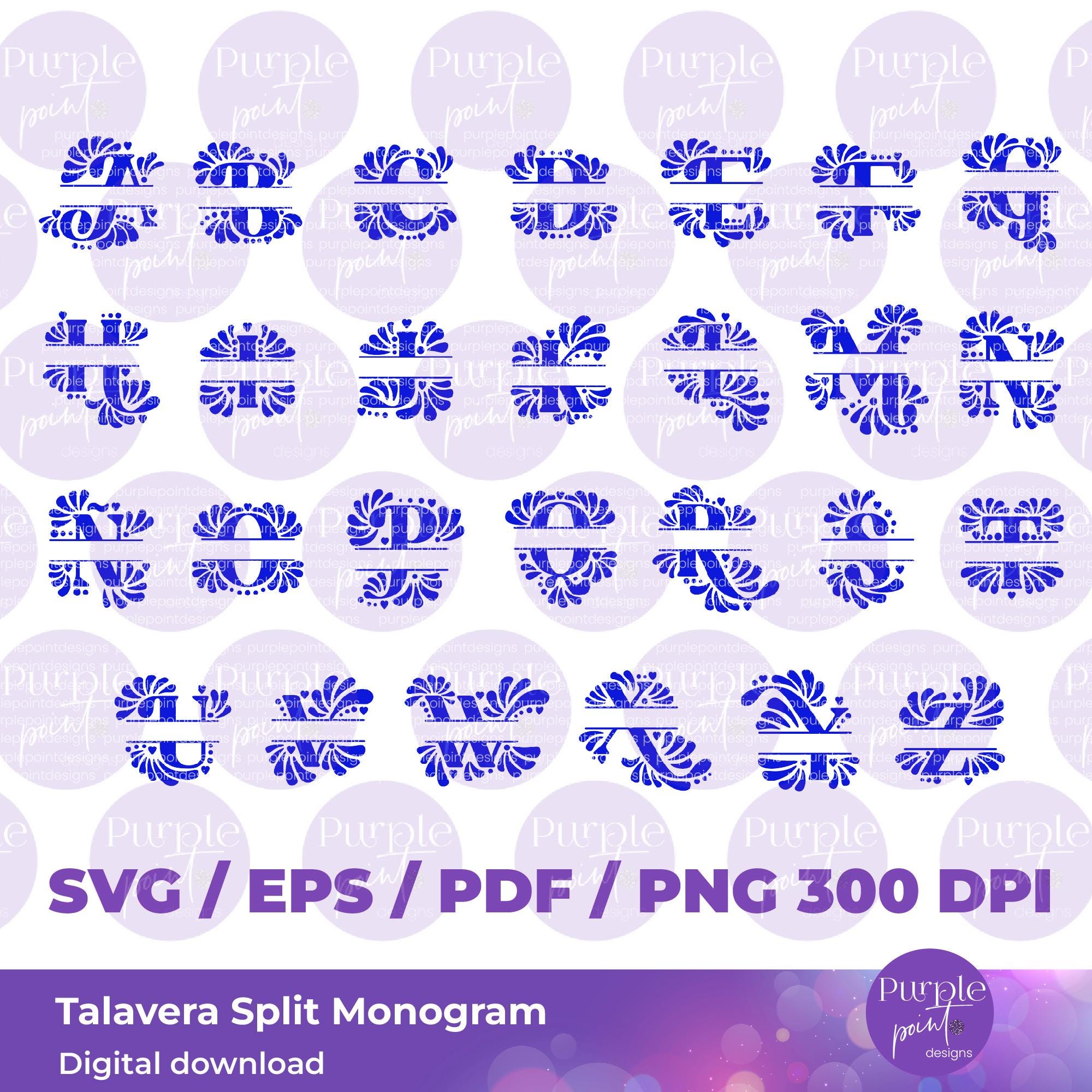 Talavera Monogram Alphabet SVG | Mexican Initial Lettering | Monogram ...