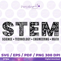 STEM / STEAM Clip Art - Black and White - Etsy