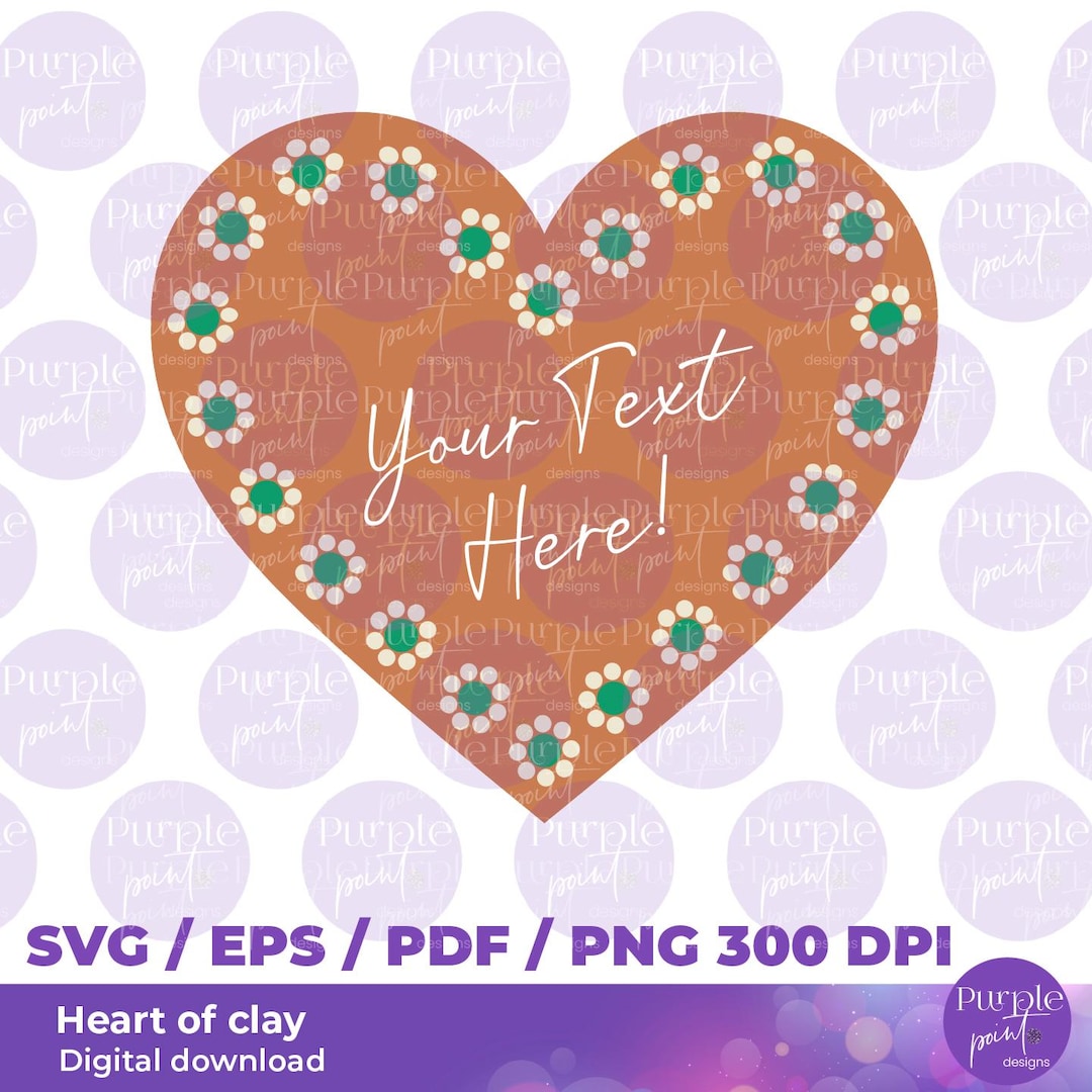 SVG Mexican Barro Heart, Digital Download, Mexican Clay, Heart of Clay ...