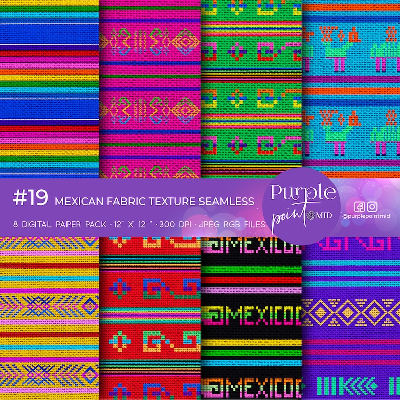 SEAMLESS Mexican Fabric Digital Draw, Mexican Art Download, Mexican ...