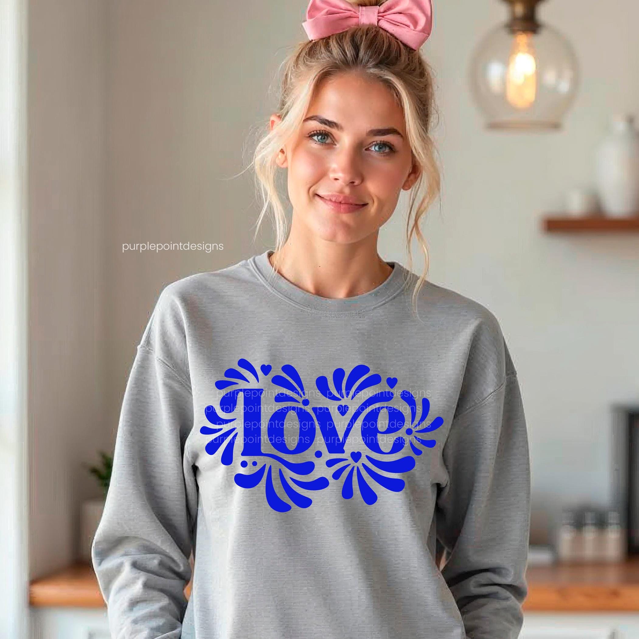 SVG Mexican Talavera Heart, Talavera SVG, Instant Download, Heart ...
