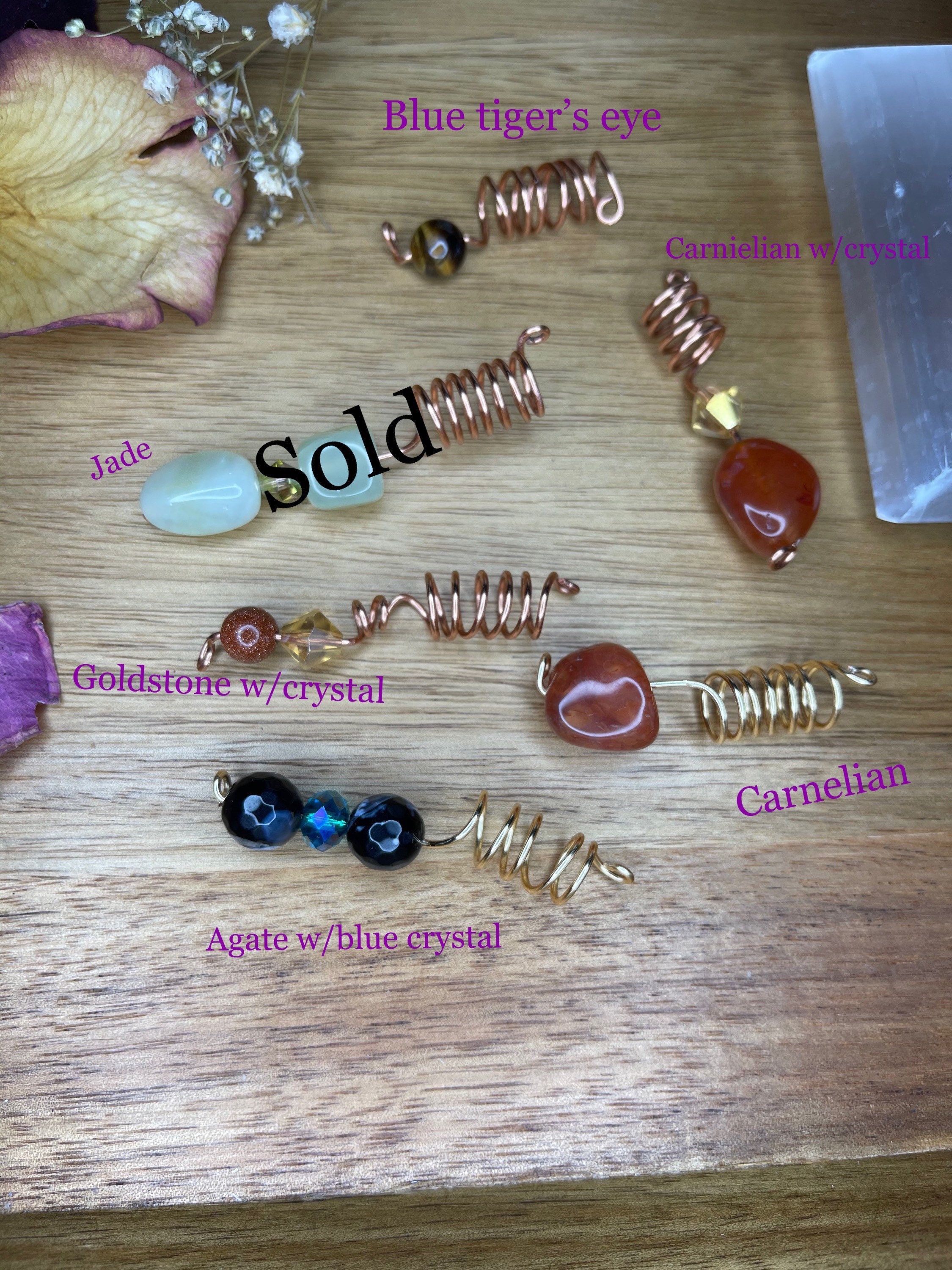 Hair Charms/ Hair Jewelry/ Loc Charms/ Braid Charms/ Spiral | Etsy