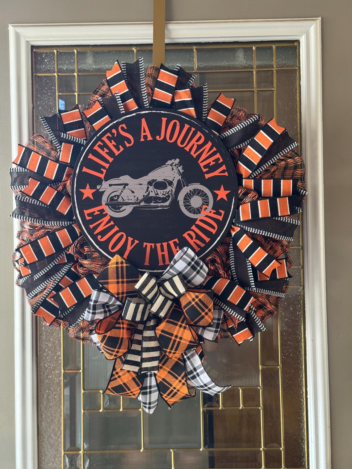 Harley Davidson Wreath, Harley Wreath, Harley Gift, Motorcycle Decor ...