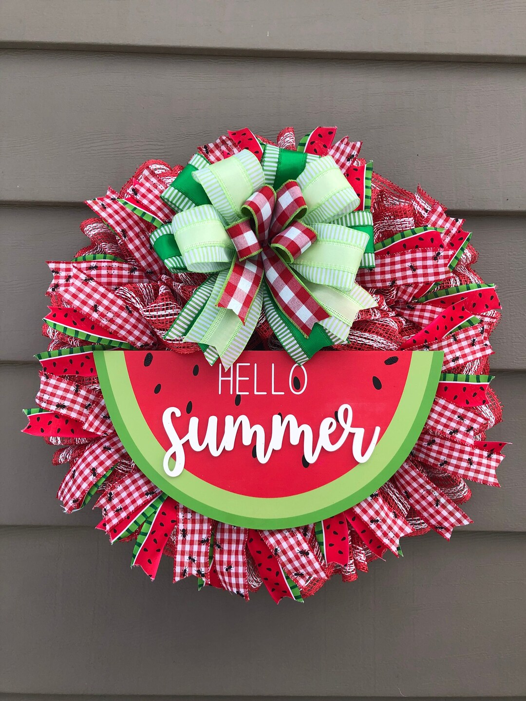 Summer Wreath, Watermelon Summer Decor, Pool Wreath, Summer Decor, Pool ...