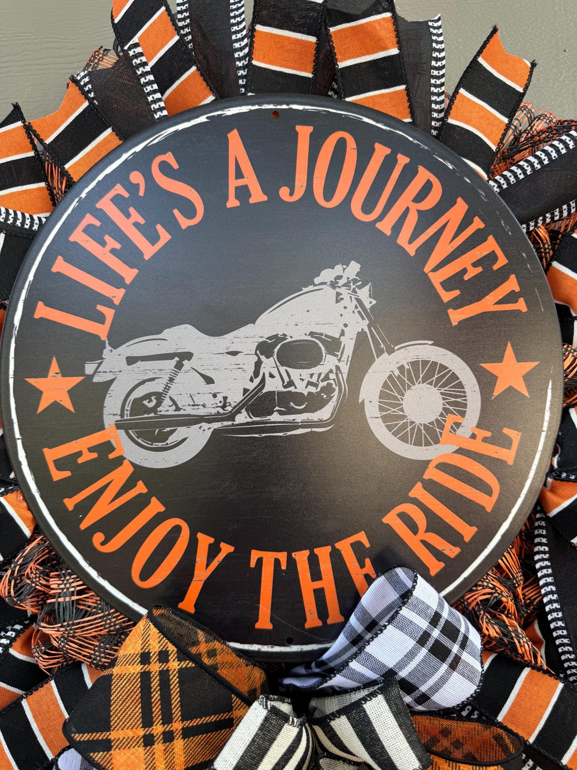 Harley Davidson Wreath, Harley Wreath, Harley Gift, Motorcycle Decor ...