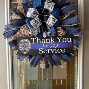 Police Wreath, Back the Blue Wreath, Peacemaker's Wreath, Police Door ...