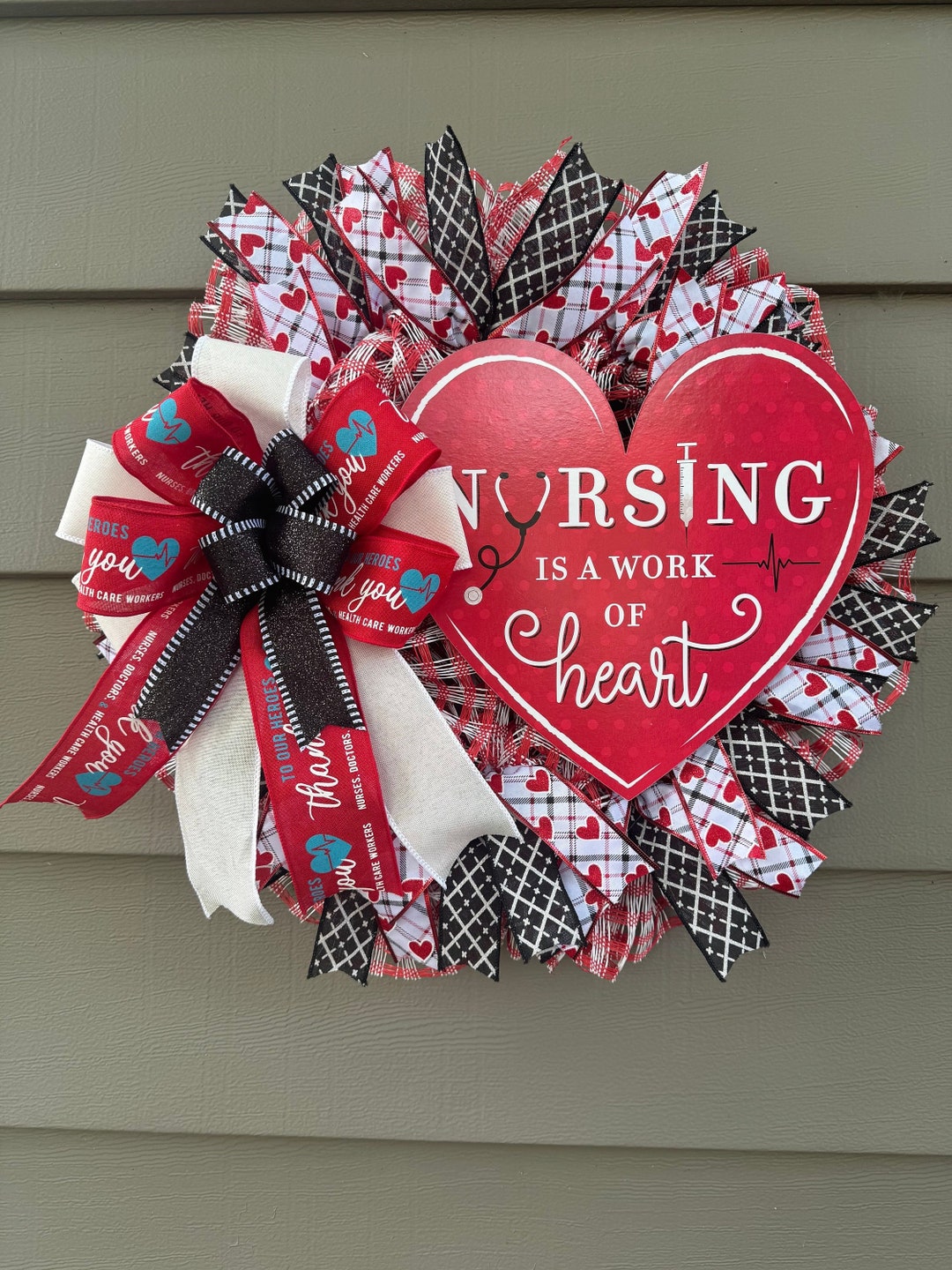 Nurse Wreath, Frontline Worker, Doctors Office Decor, Nurse ...