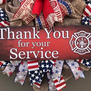 Firefighter Wreath, Firefighter Door Wreath, Support Firefighters ...